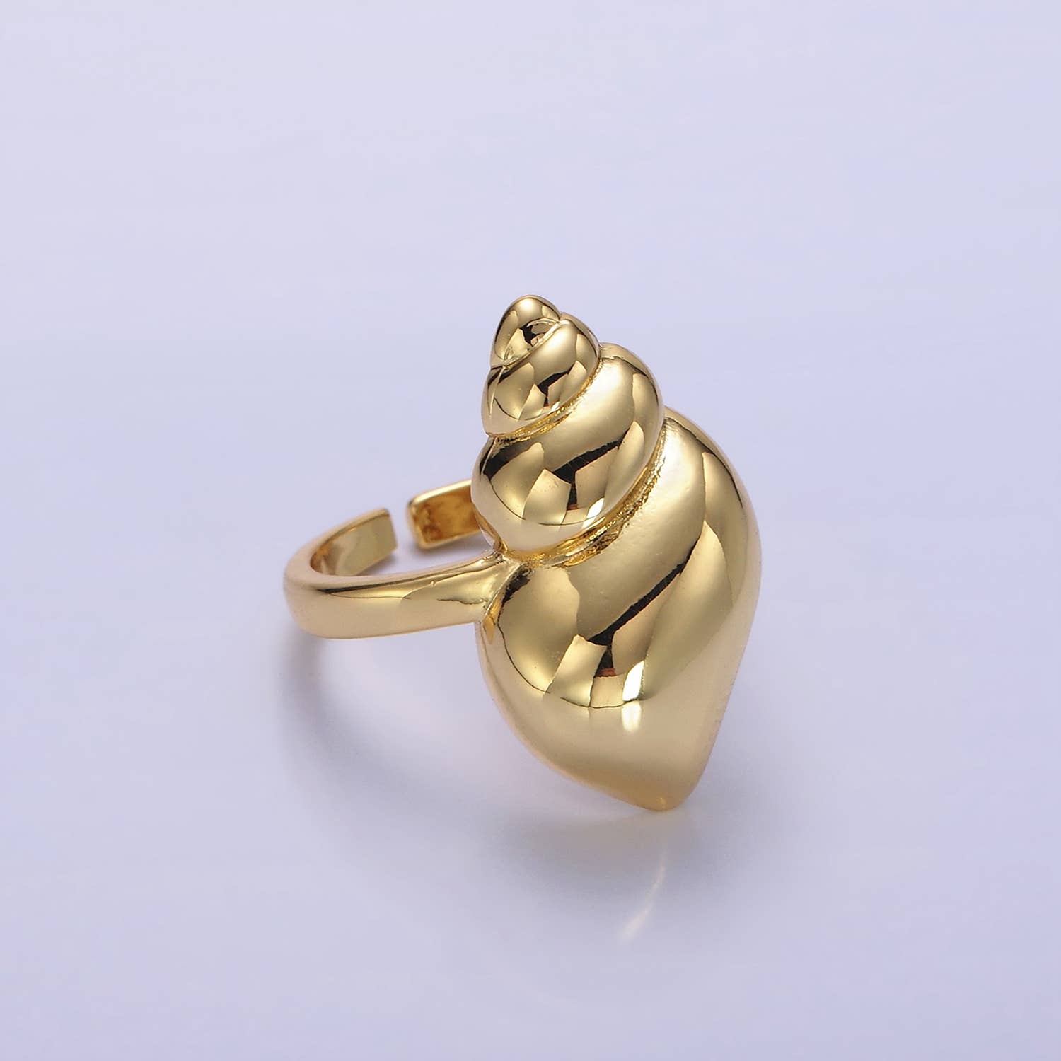 The Sebastian Gold Trumpet Clam Shell Beach Adjustable Ring – Hallelu ...